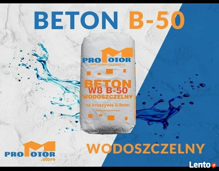 Beton Wodoszczelny, B50,B30,B25,w workach jak z Betoniarnii Gdańsk