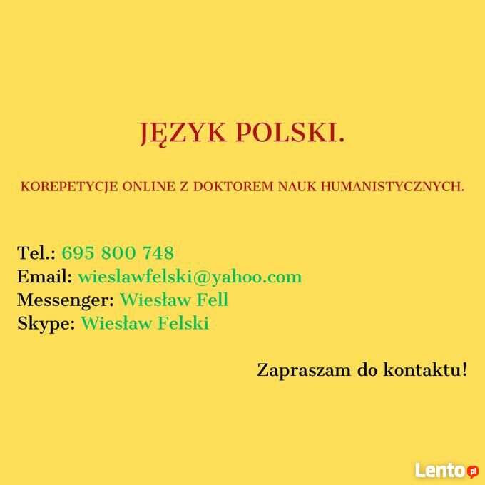 Archiwalne Język polski. Korepetycje. Rzeszów