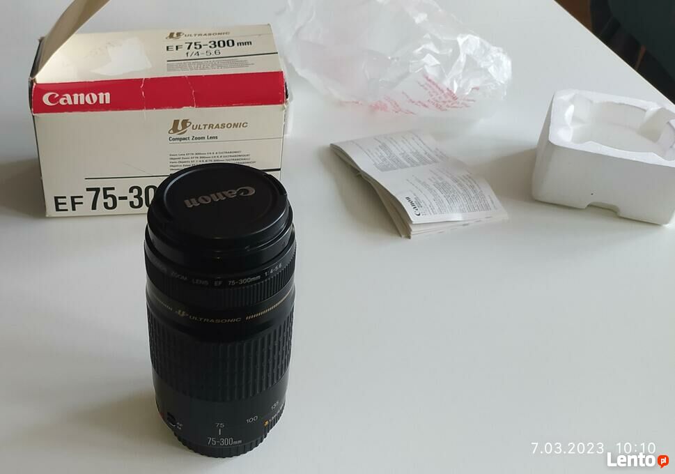 Archiwalne obiektyw Canon EF 75-300 f/4-5,6 Ultrasonic Compact Zoom Len ...