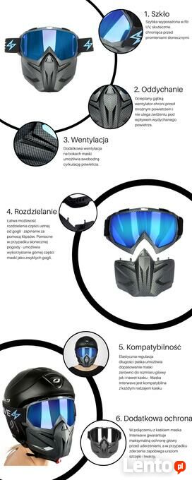 Archiwalne Gogle Antifog z Maską -Maska Narciarska i Snowboardowa Radom