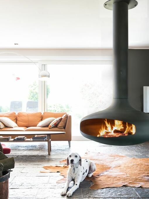 Luksusowy kominek podwieszany FOCUS model DOMOFOCUS 7 kW Wrocław