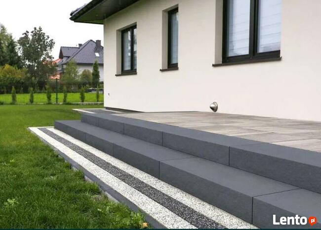 Archiwalne STOPNIE SCHODOWE BETONOWE GOTOWE SKARPOWE SCHODY ŁUPANE Radom