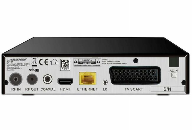 Nowy dekoder DVB-T2 HEVC Esperanza Internet TVP GO Youtube Warszawa