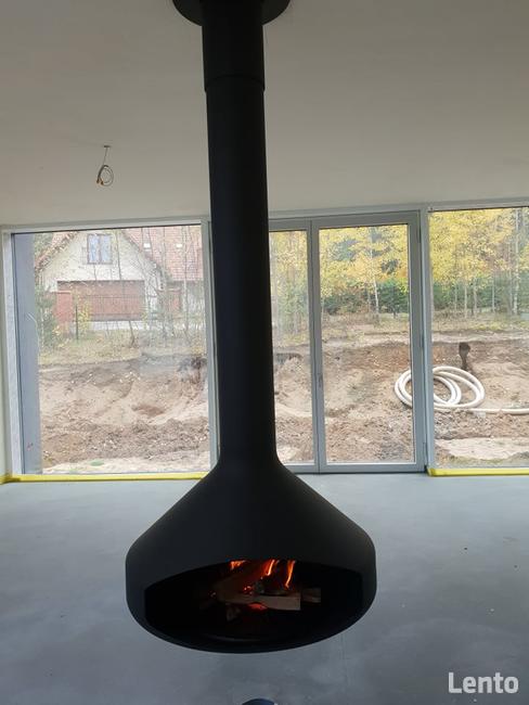 Ekskluzywny kominek wiszący, obrotowy FOCUS model ERGOFOCUS Poznań