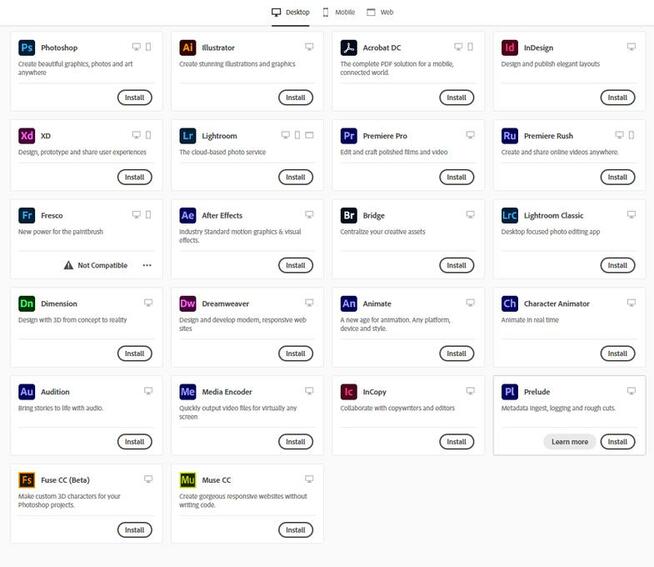 Archiwalne Adobe Creative Cloud - 12 miesięcy - Licencja - ALL APPS ... Archiwalne Adobe Creative Cloud - 12 miesięcy - Licencja - ALL APPS ...