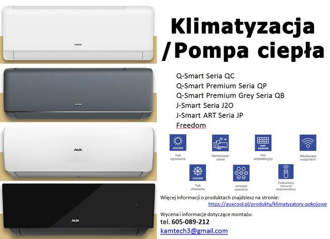 Archiwalne Klimatyzacja z pompą ciepła Zgierz